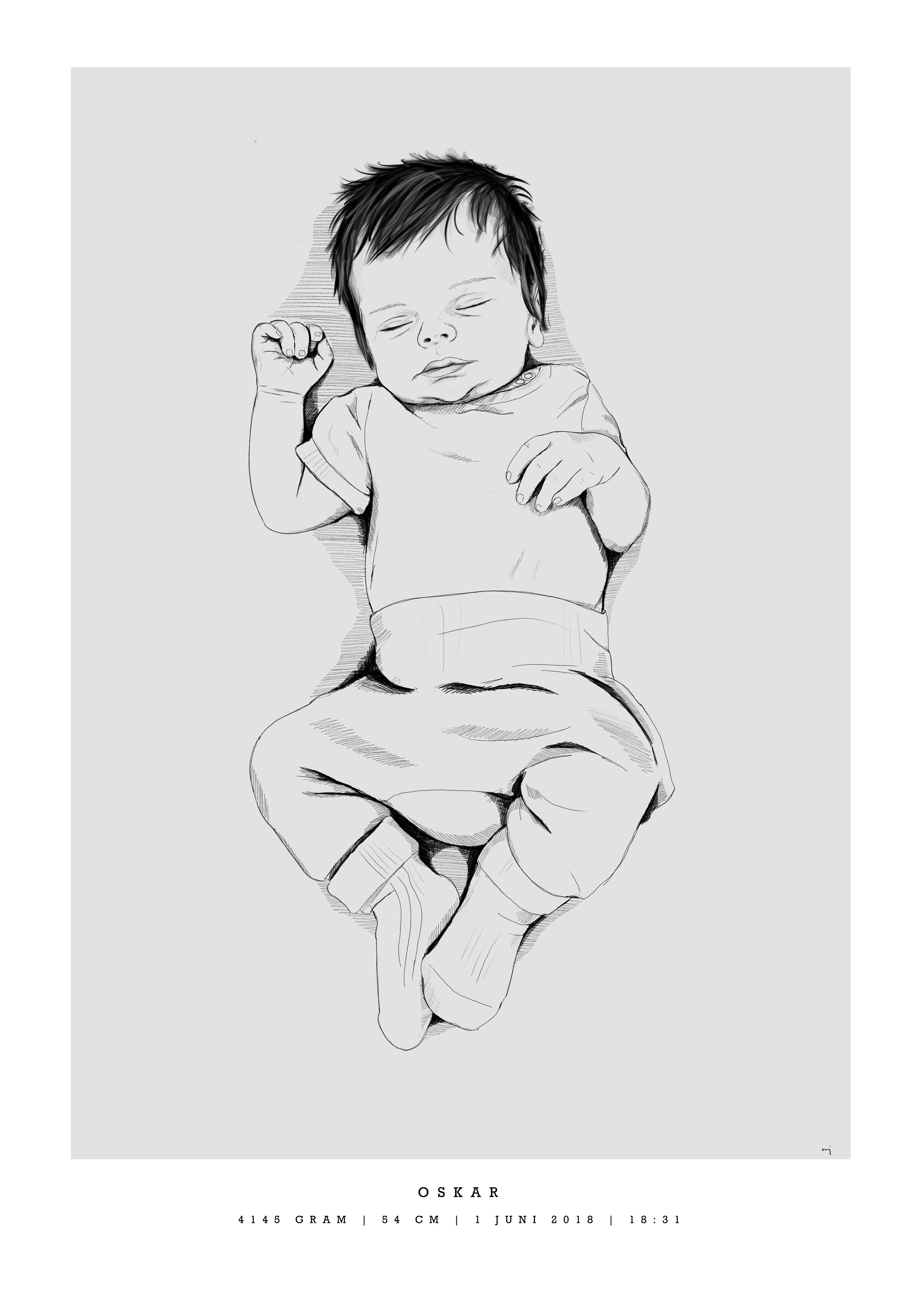 Hand drawn Birth Posters & Portraits – Tildasbirthposter