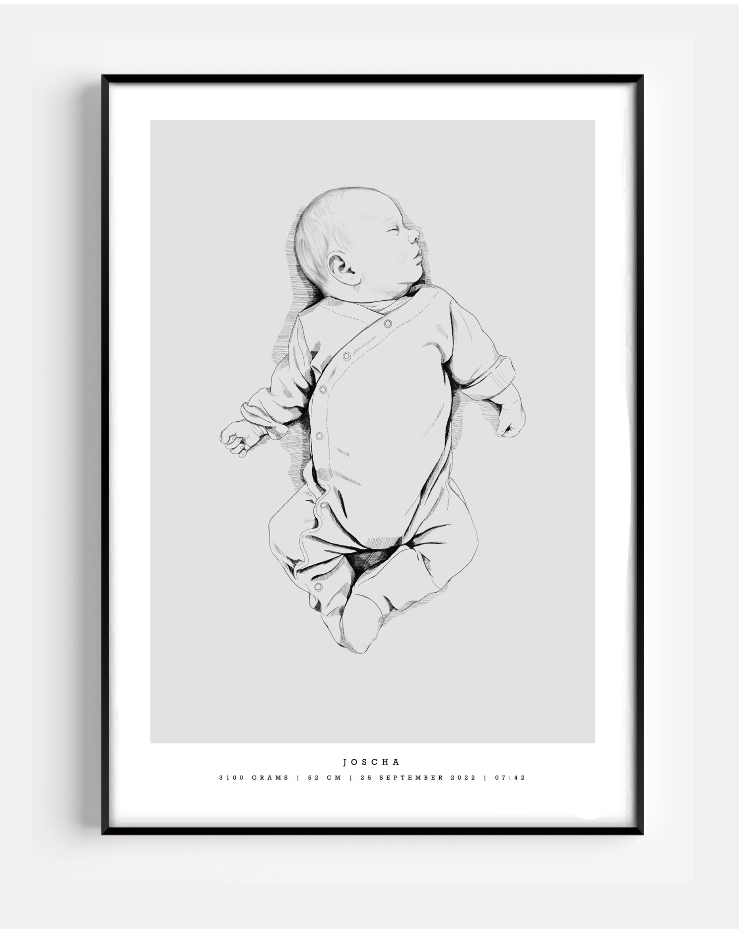 Hand drawn Birth poster scale 1:1 – Tildasbirthposter