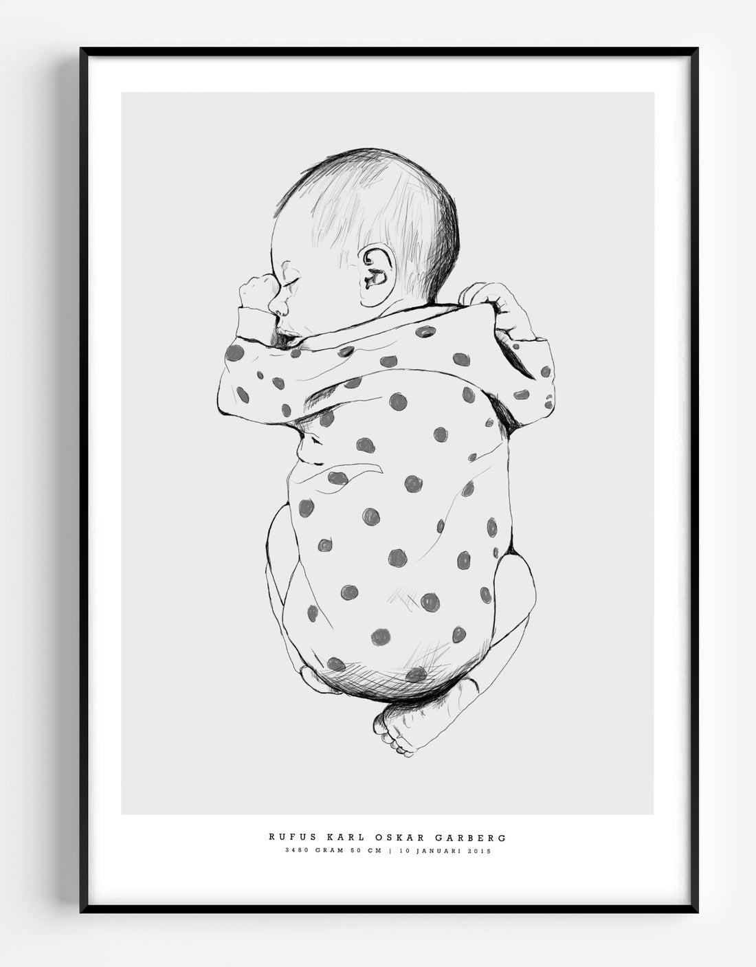 Hand drawn Birth poster – Tildasbirthposter